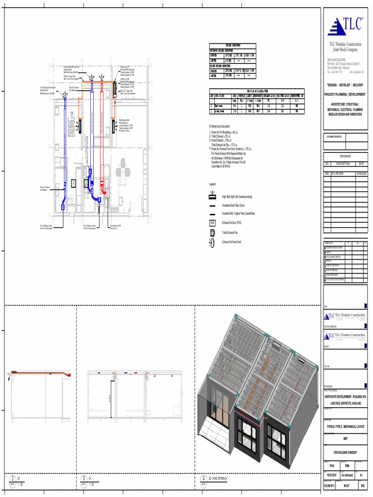 Mep Mockup Type e Phuocmai | PDF | Duct (Flow) | Air Conditioning