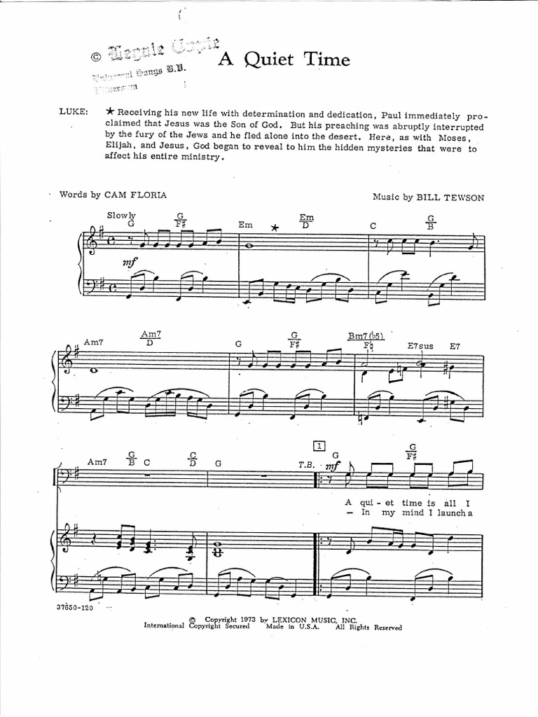 A Quiet Time PDF | PDF | Theology | Religious Behaviour And Experience