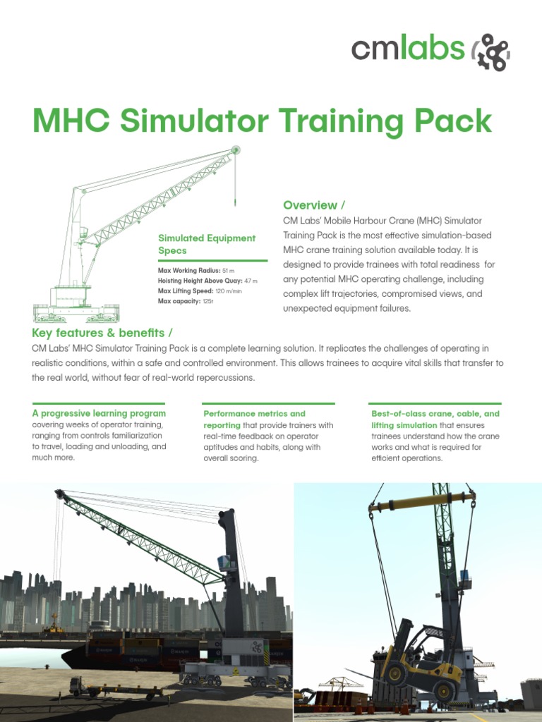 MHC Simulator Training Pack Datasheet 112019 | PDF | Simulation | Crane ...