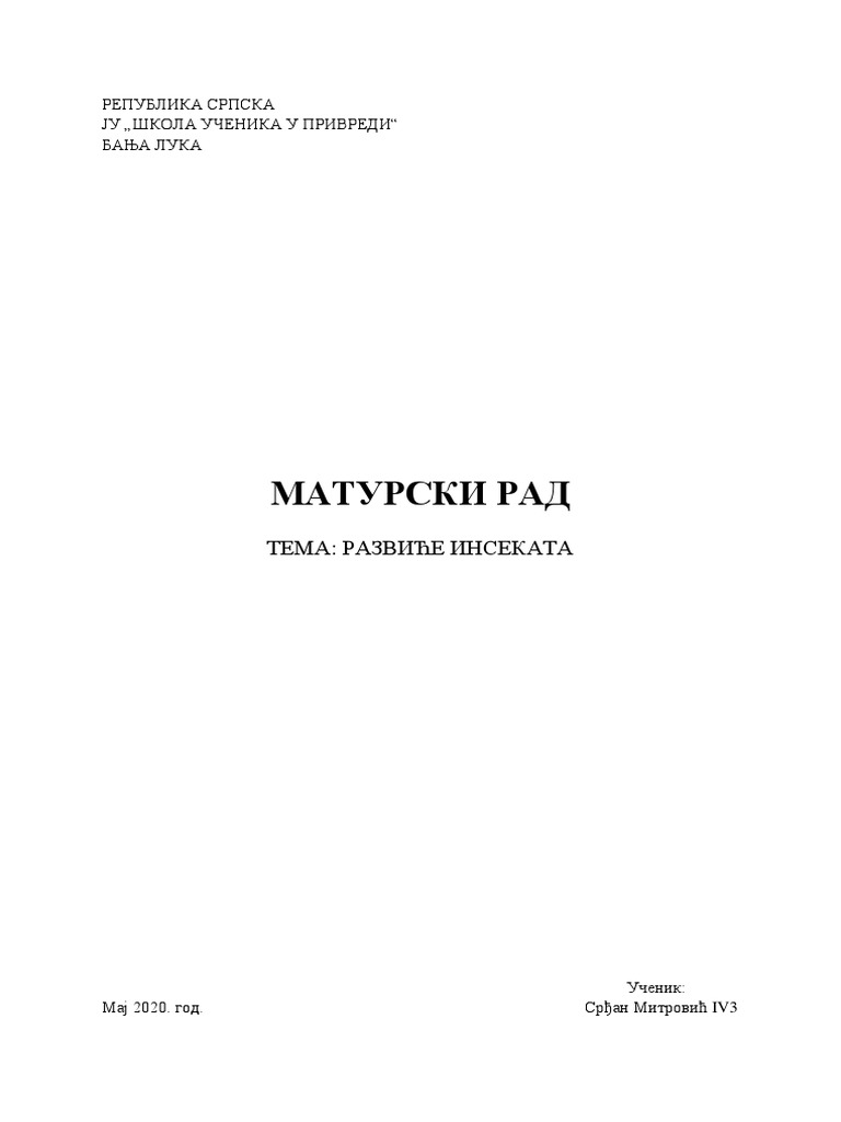 Razvice Insekata 1x PDF | PDF