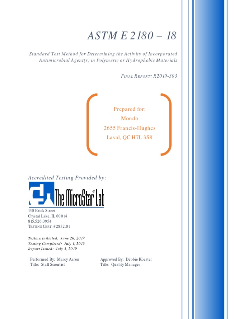 Astm E 2180 - 18 | PDF | Methicillin Resistant Staphylococcus Aureus ...