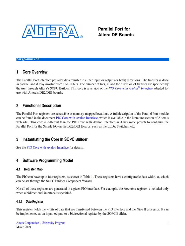 Parallel Port | PDF | Input/Output | Interface (Computing)