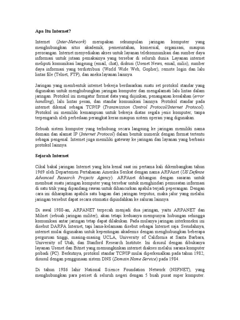 Apa Itu Internet | PDF
