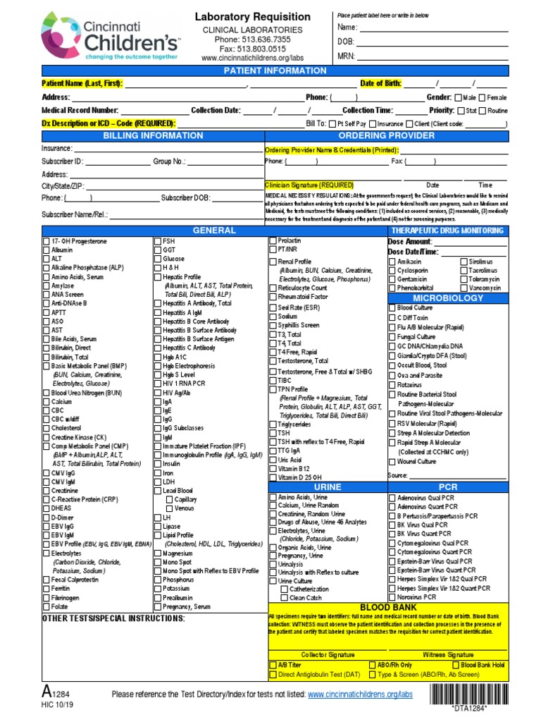 Ancillary Order Form | PDF | Antibody | Hepatitis