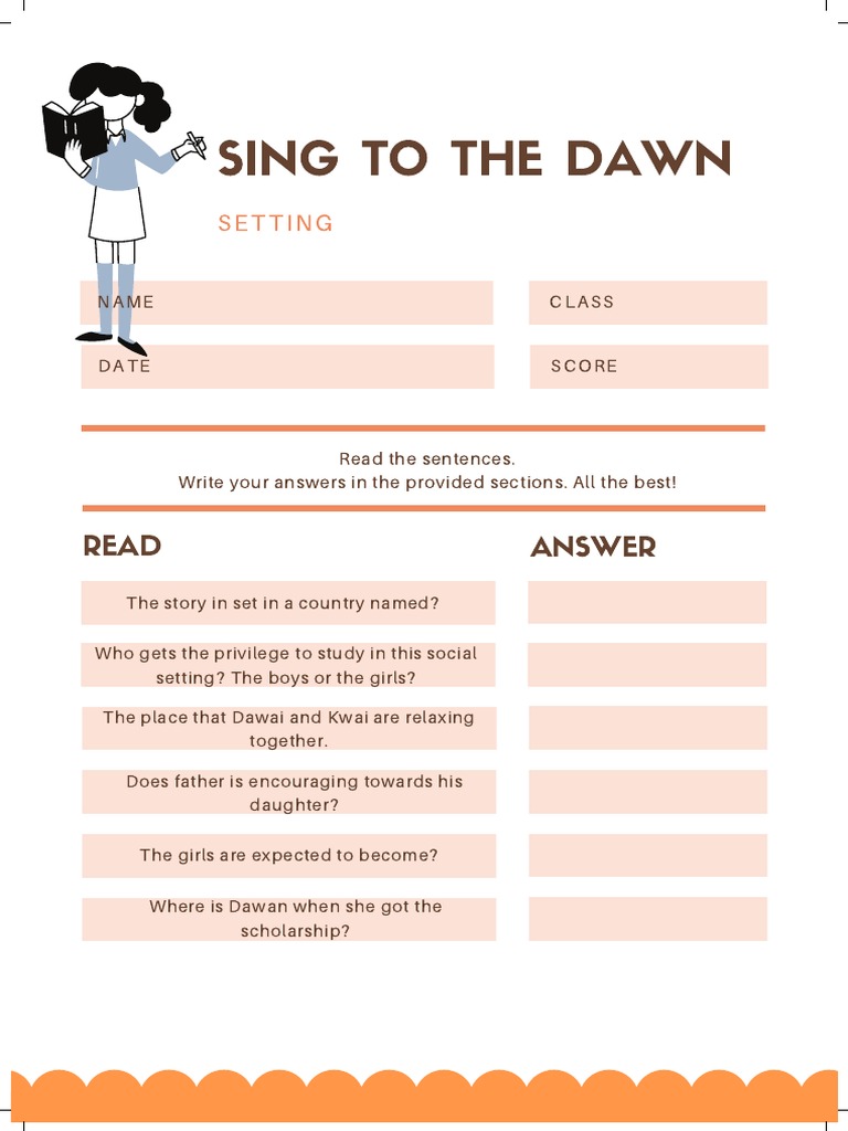 Setting - Worksheet 1 | PDF