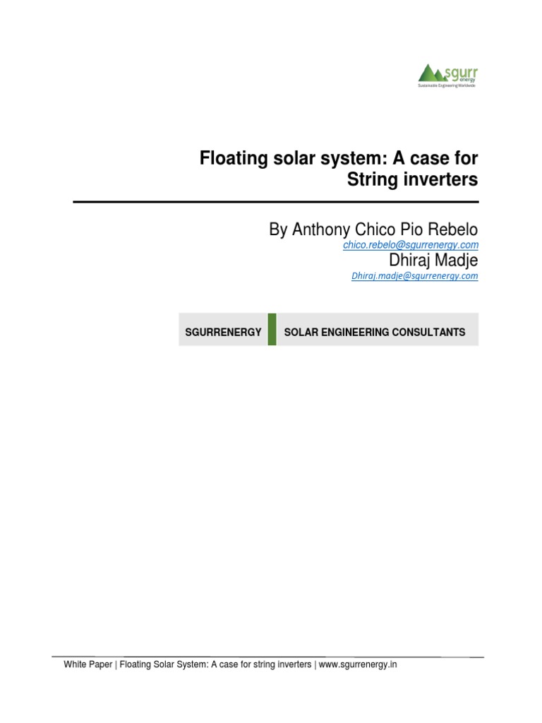 Floating Solar System | PDF | Solar Power | Photovoltaics