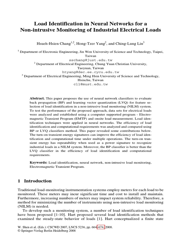 Load Identification in Neural Networks For A Non-Intrusive Monitoring ...