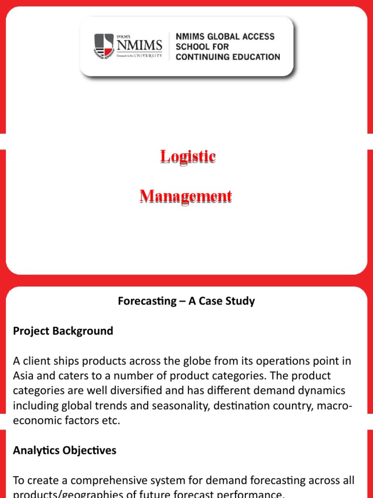 Logistics Management - Chapter 5 PPT NFJnK1J2IS | PDF | Forecasting | Linear Regression