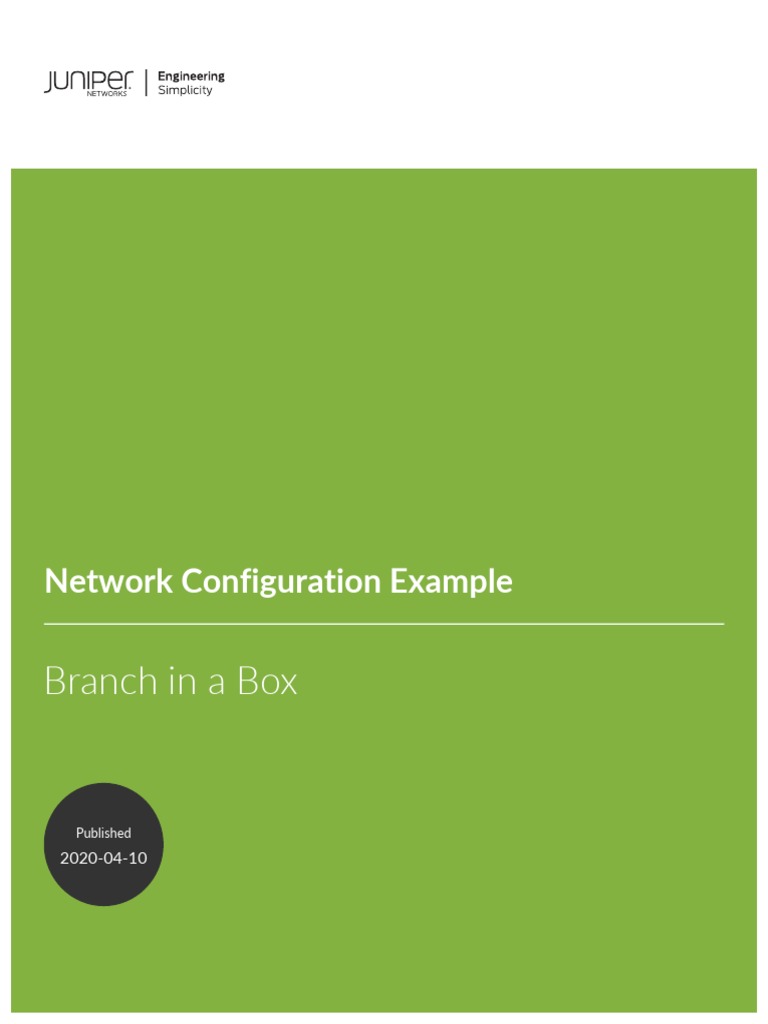 Branch in A Box: Network Configuration Example | PDF | Wi Fi | Computer ...