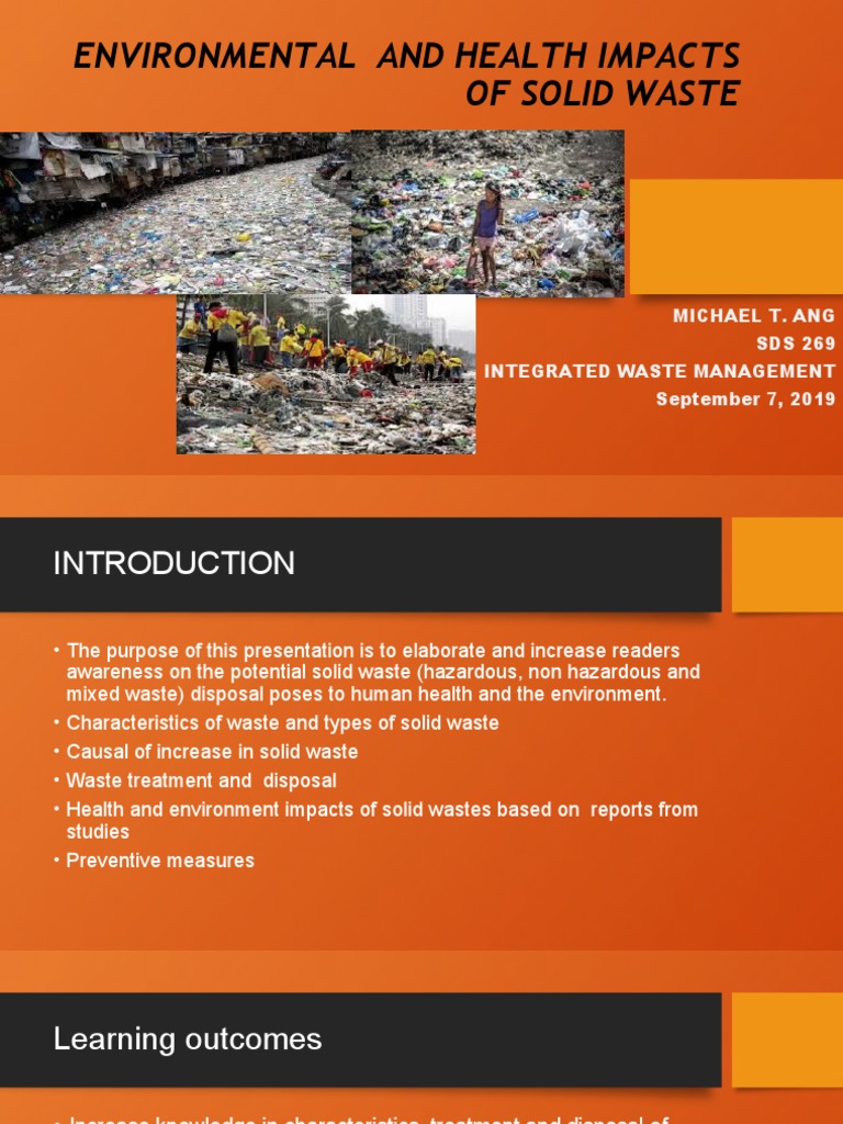 Health and Environmental Impacts of Solid Waste | PDF | Waste ...