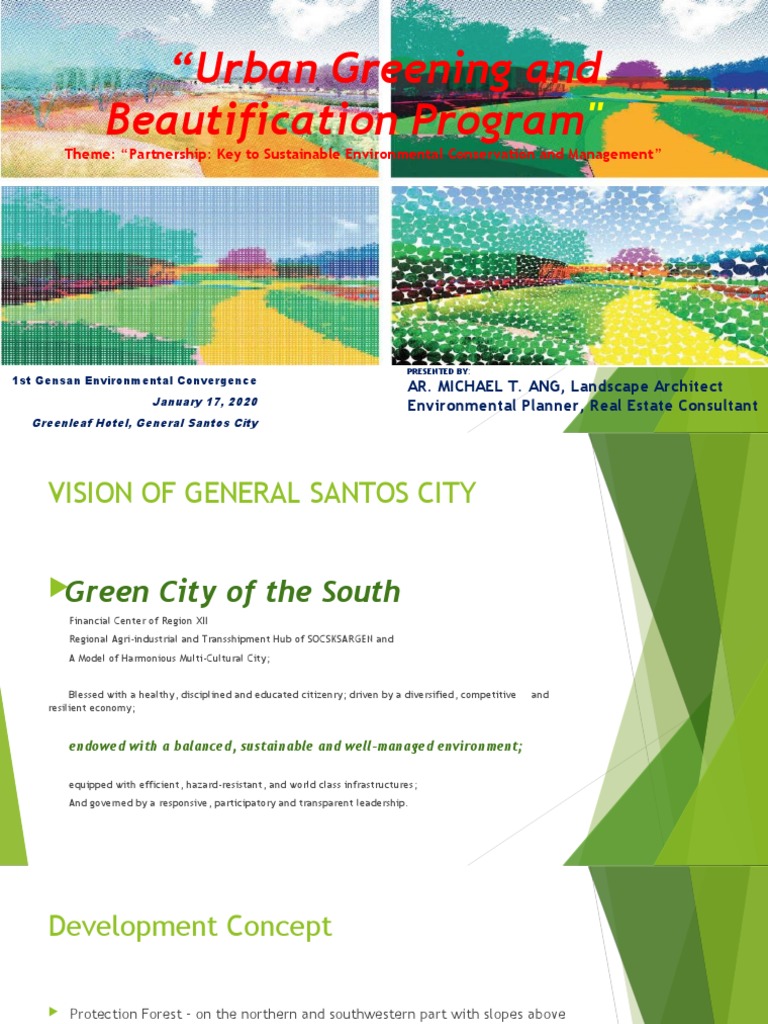 Urban Greening and Beautification Plan | PDF | Coast | Parks