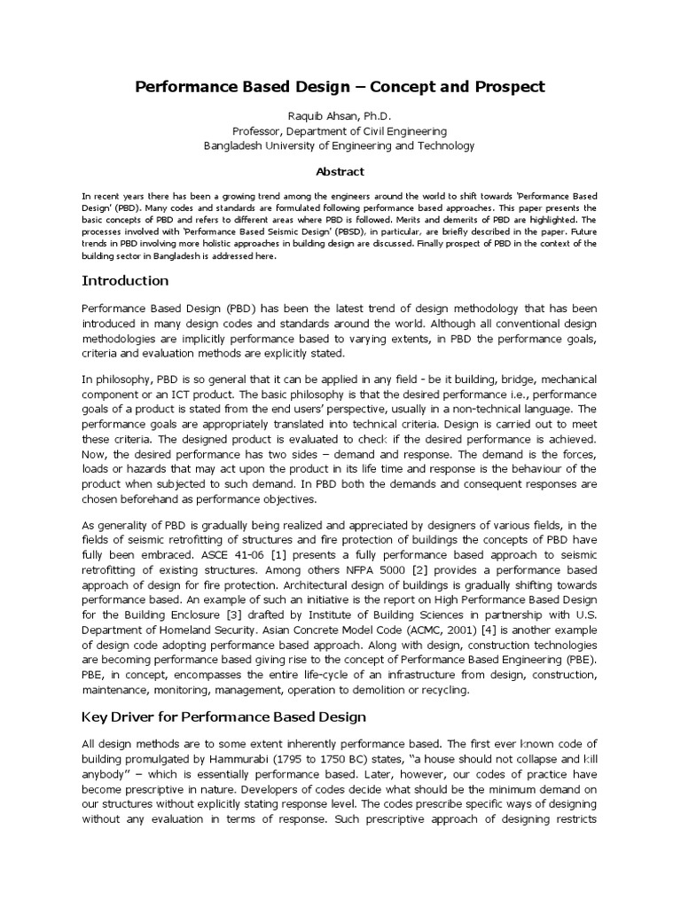 07-Performance Based Design Prospects | Download Free PDF | Nature ...