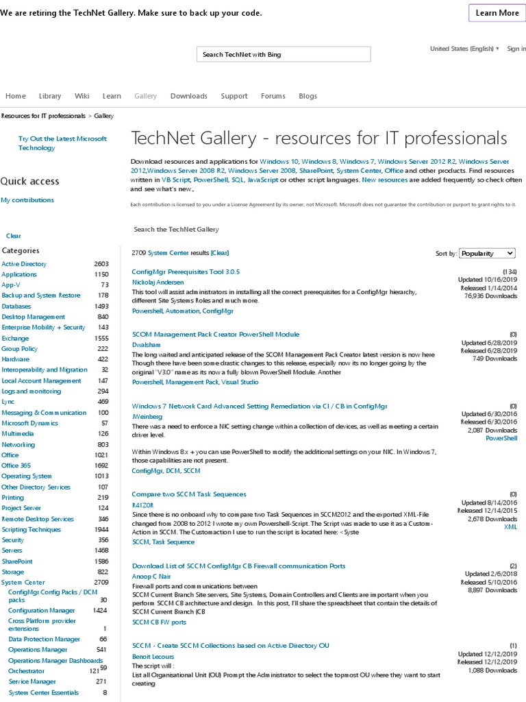 TechNet Downloads and Scripts - IT Pro's | PDF | Windows 7 | Microsoft ...