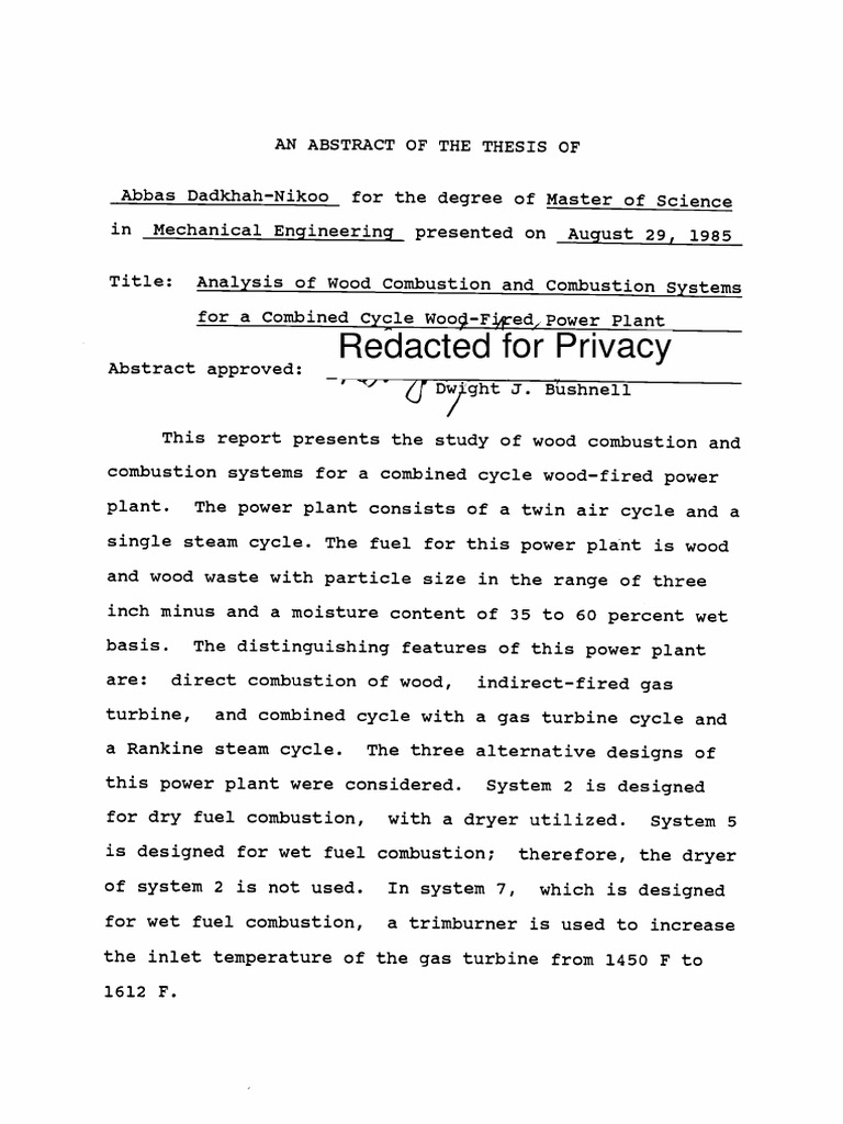 Dadkhah Nikoo Abbas 1986 | PDF | Combustion | Wood