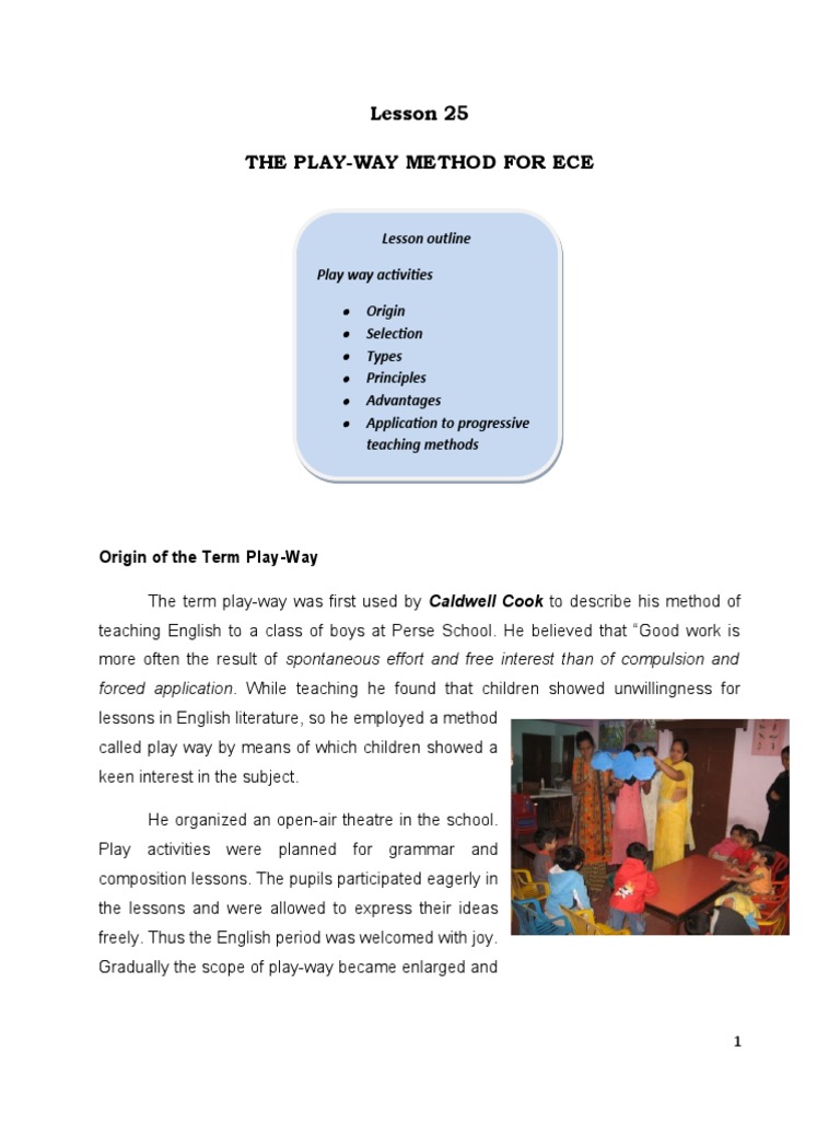 Overview of the Play-Way Method | PDF | Storytelling | Psychological ...
