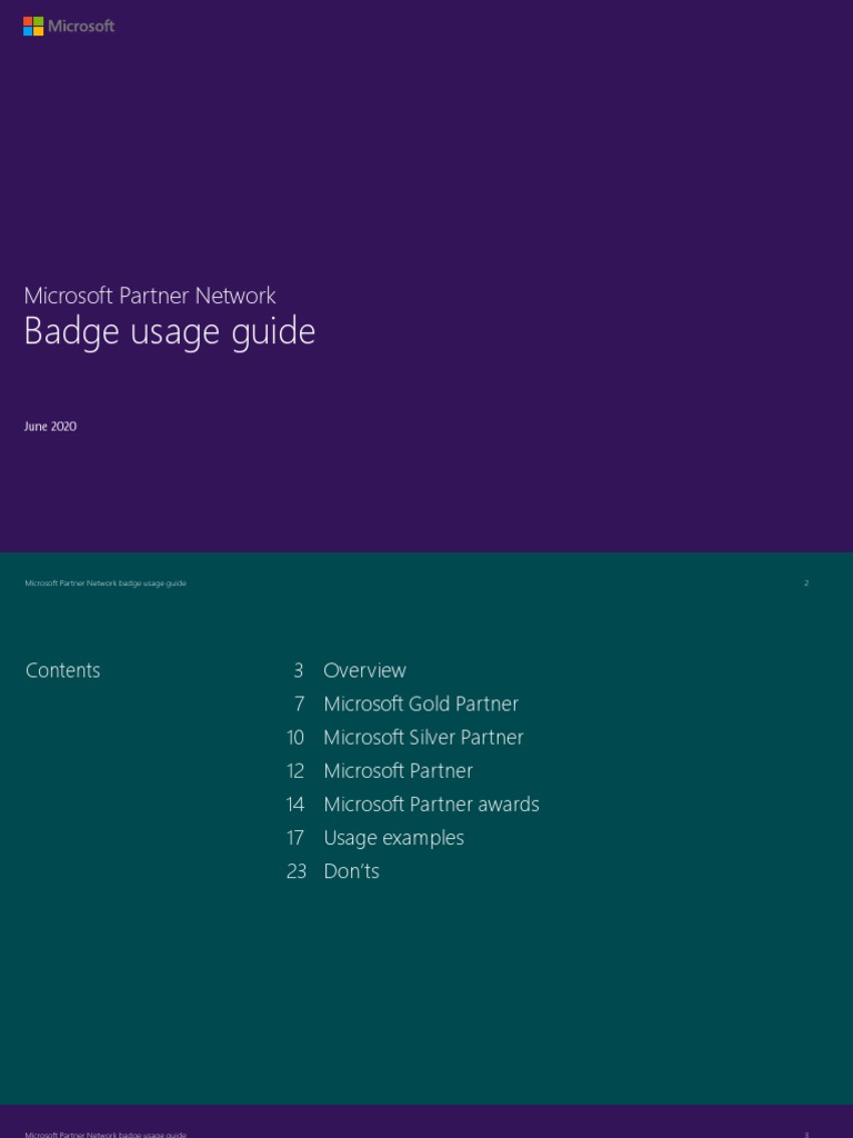 Microsoft Partner Badge Guidelines May 2019 | PDF | Application ...