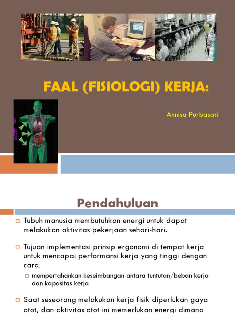 6 - Fisiologi (Faal) Kerja PDF | PDF