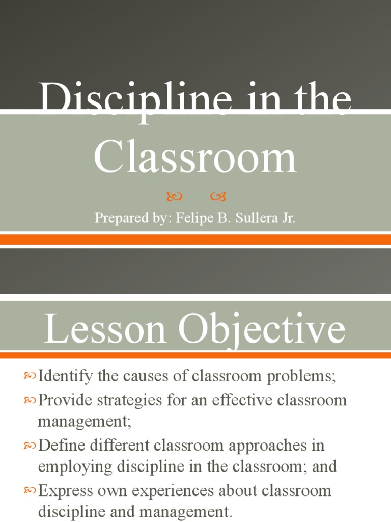 Discipline in The Classroom | PDF | Classroom Management | Classroom