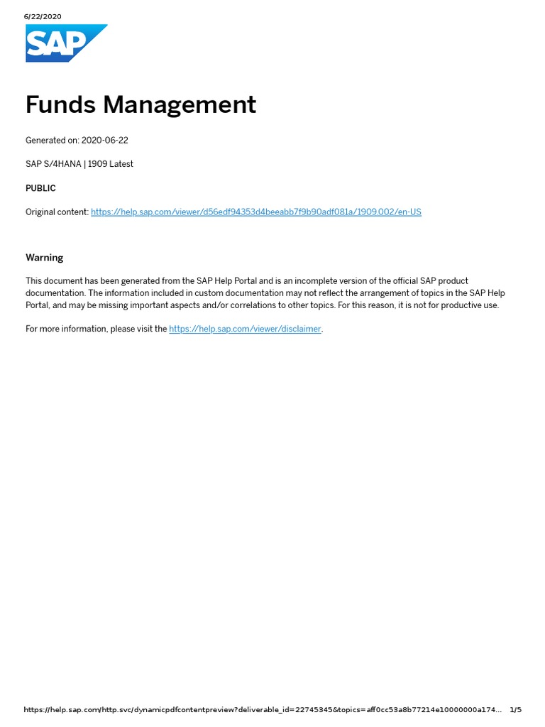 SAP Funds Management - Integration With Asset Accounting | PDF ...