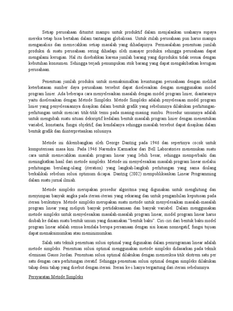 Simplex Method | PDF