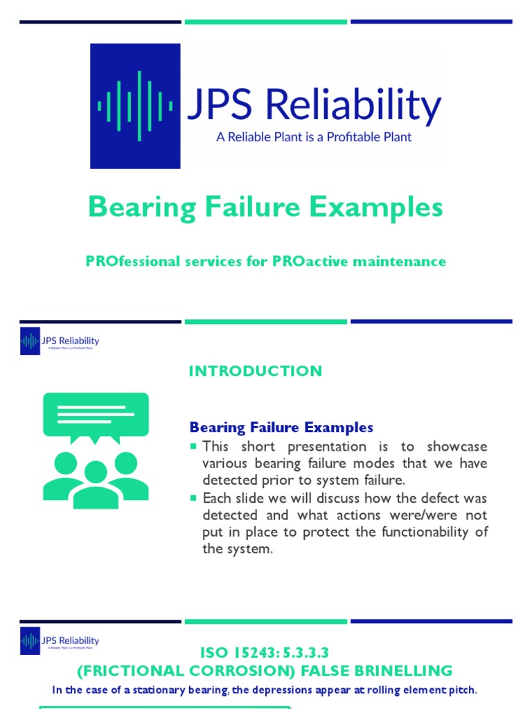 JPS Reliability Bearing Failures | PDF