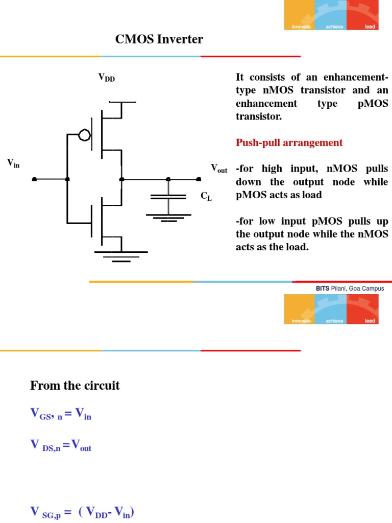 CMOS Inverter: Push-Pull Arrangement | PDF | Cmos | Integrated Circuit