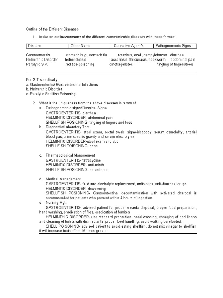 Overview of Communicable Diseases | PDF