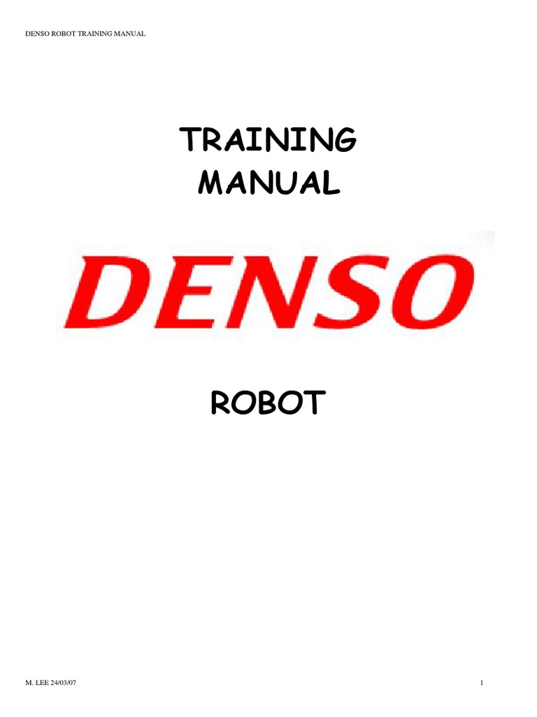 Denso Robot Training PDF | PDF | Programmable Logic Controller ...