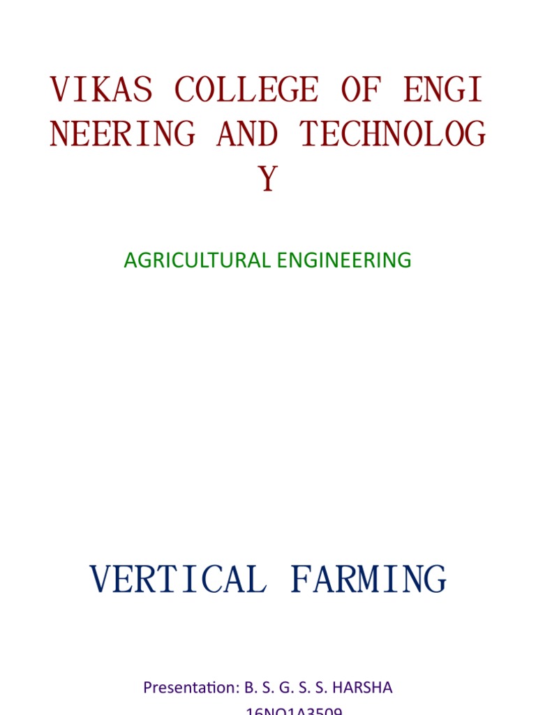 Vertical Farming | PDF | Plants | Environmental Design
