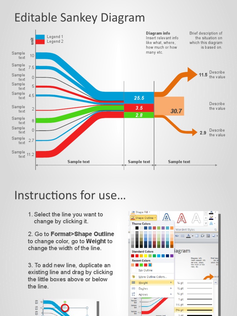 Sankey Diagram For Powerpoint | PDF