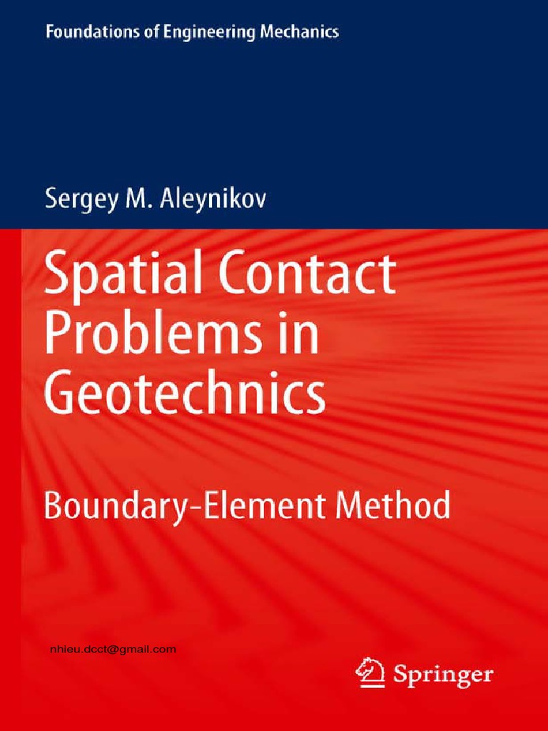 Spatial Contact Problems in Geotechnics - Boundary-Element Method 2011 PDF | PDF | Boundary ...