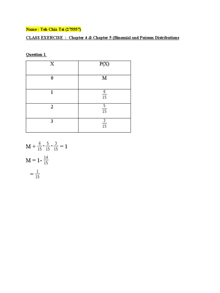 Stat Class Exercise Pdf Teaching Methods Materials Science