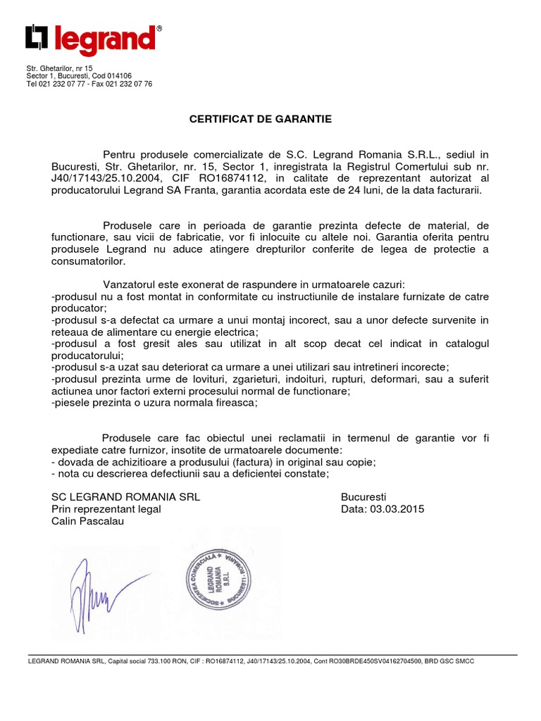 LG 2015-Certificat de Garantie PDF | PDF