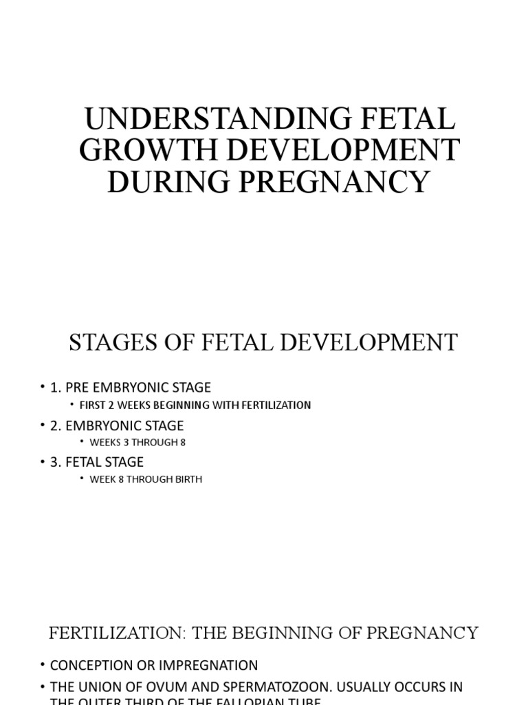 Understanding Fetal Growth Development During Pregnancy | PDF | Fetus ...