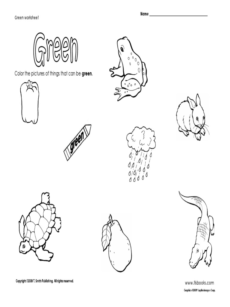 Green Coloring for Kids | PDF | Home & Garden | Wellness