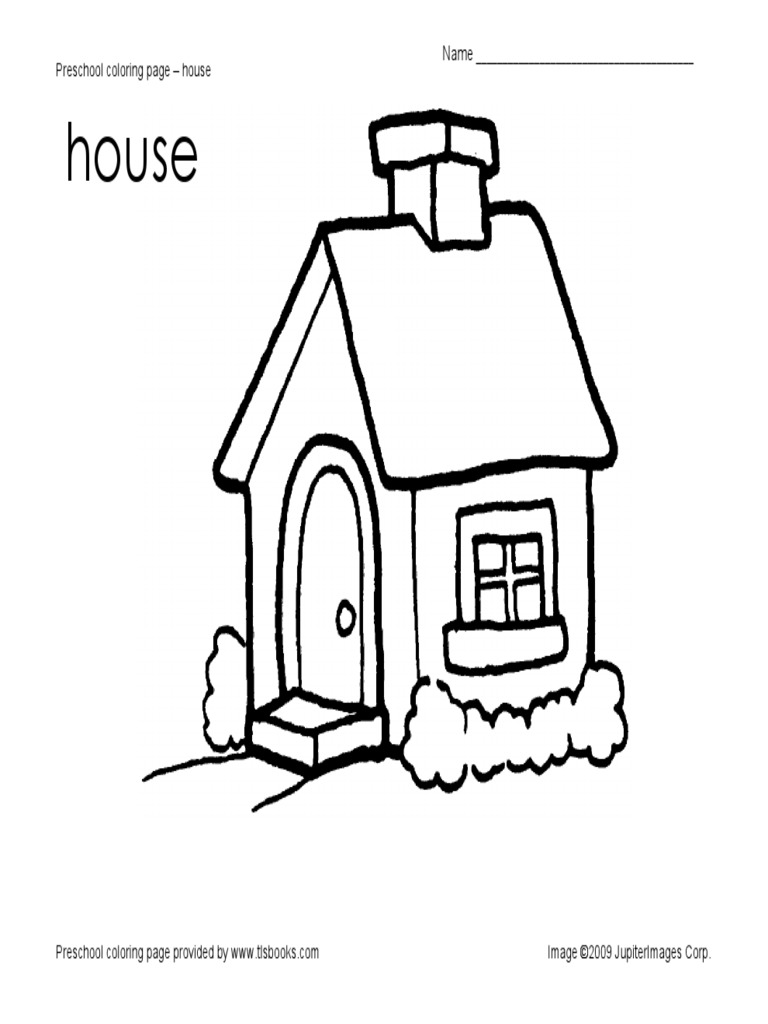 House: Preschool Coloring Page - House | PDF