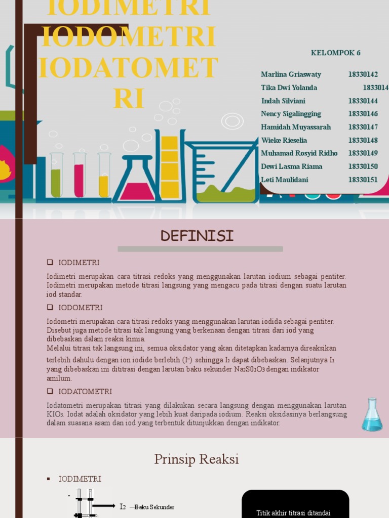 Iodimetri, Iodometri, Iodatometri | PDF