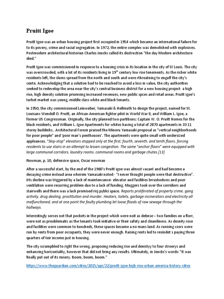 Pruitt Igoe | PDF