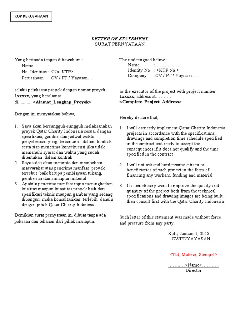 Letter of Statement | PDF