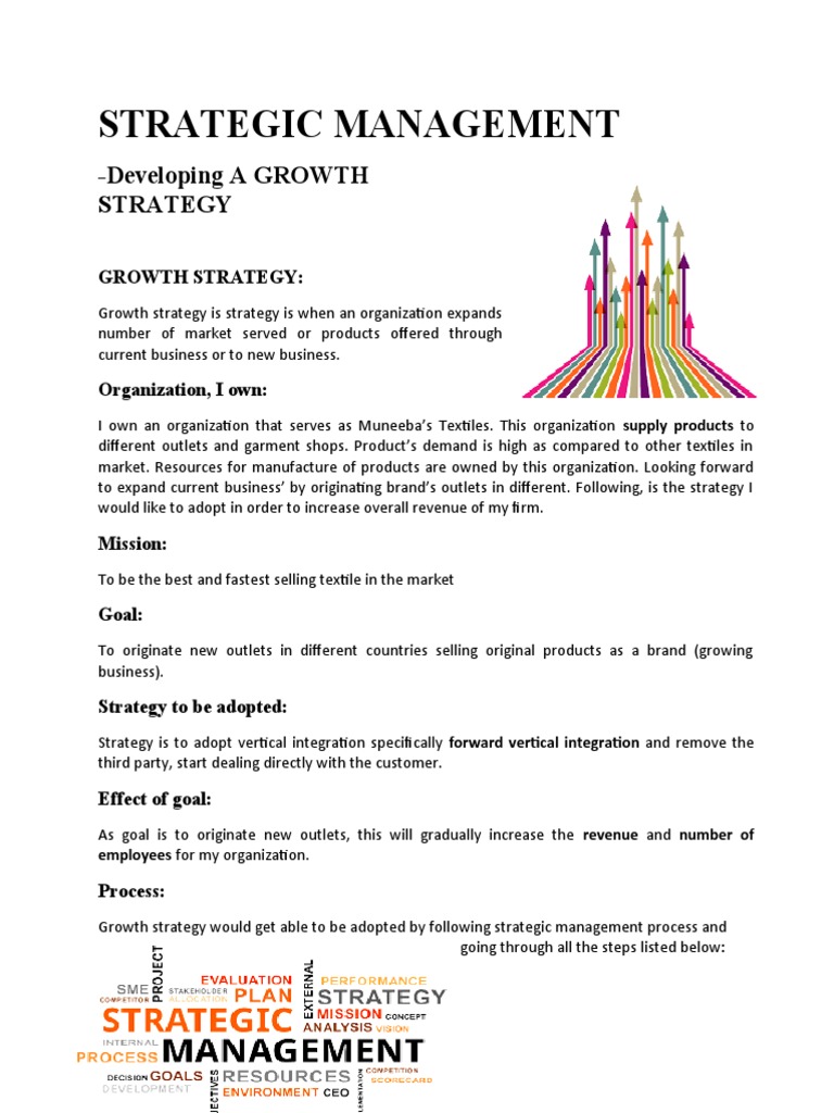 Strategic Management: - Developing A GROWTH Strategy | PDF | Strategic ...