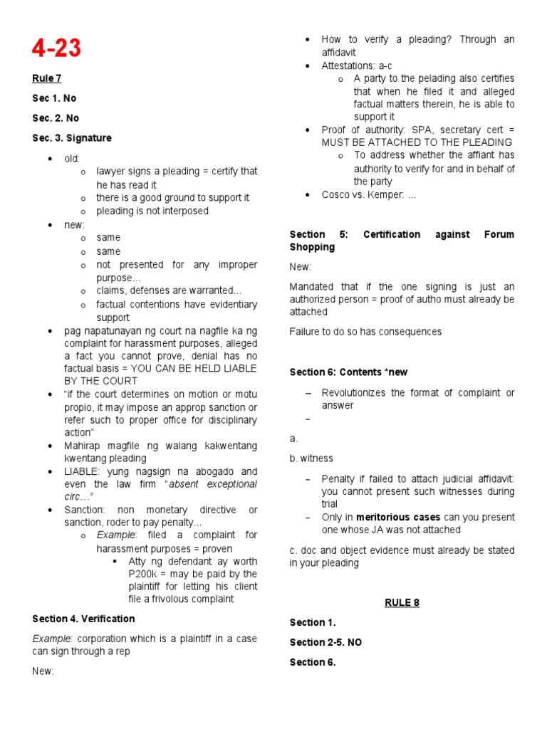 Revised Rules on Pleadings and Sanctions | PDF | Pleading | Complaint