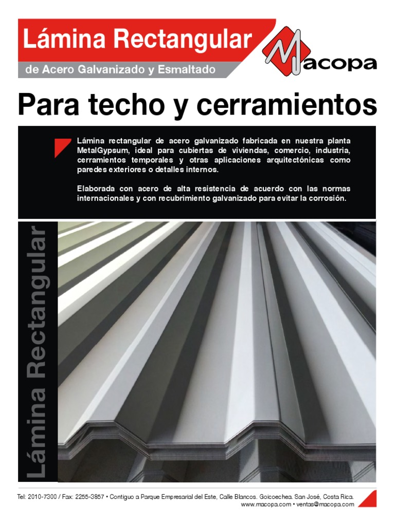 Lamina Rectangular Esmaltada y Galvanizada PDF | PDF | Acero ...