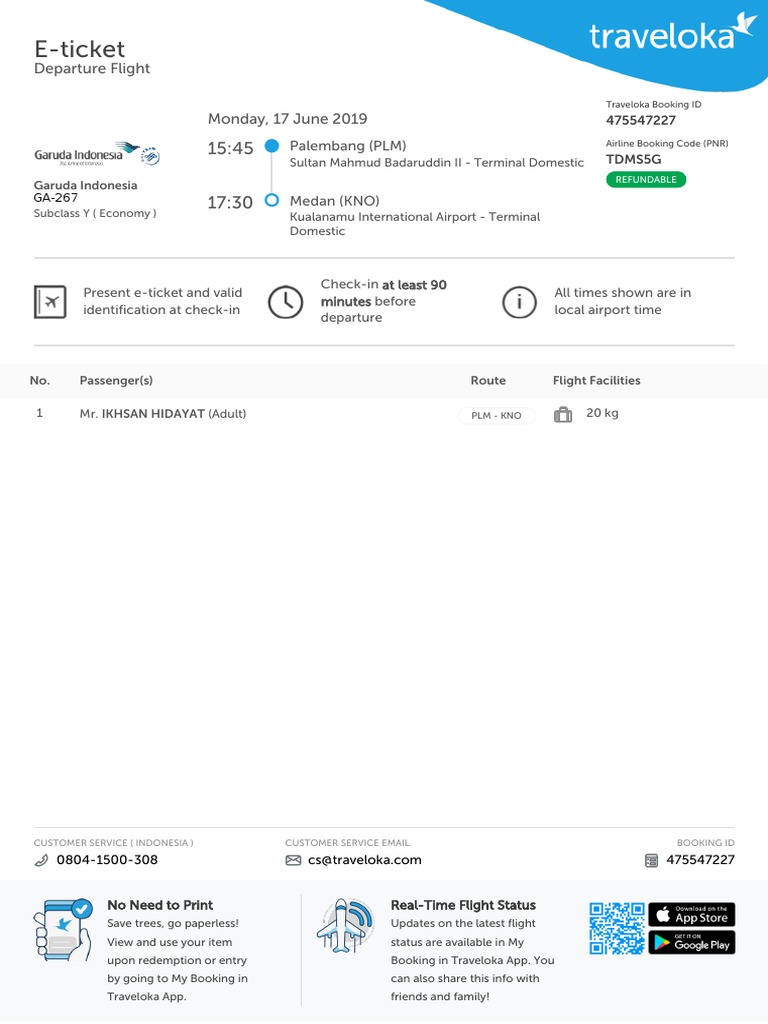 Ikhsan Hidayat-PLM-TDMS5G-KNO-FLIGHT - ORIGINATING | PDF | Airlines | Service Industries
