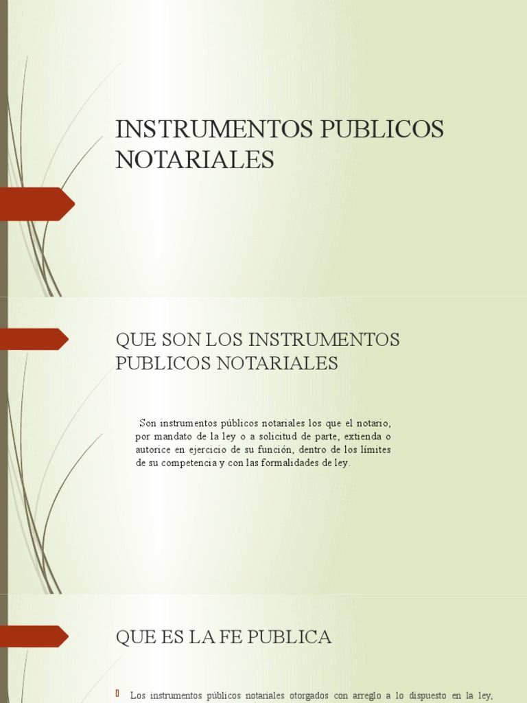 Instrumentos Publicos Notariales | PDF | Derecho Civil (Common Law) | Gobierno