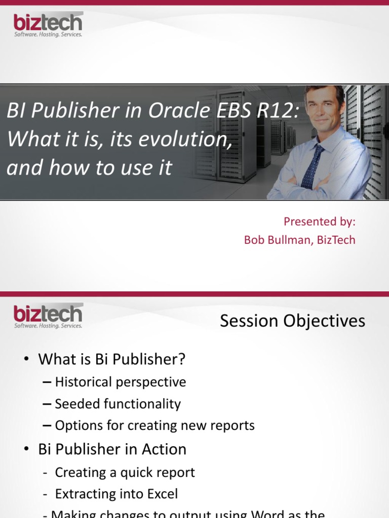 BI Publisher in Oracle EBS R12: What It Is, Its Evolution, and How To Use It | PDF | Computer ...