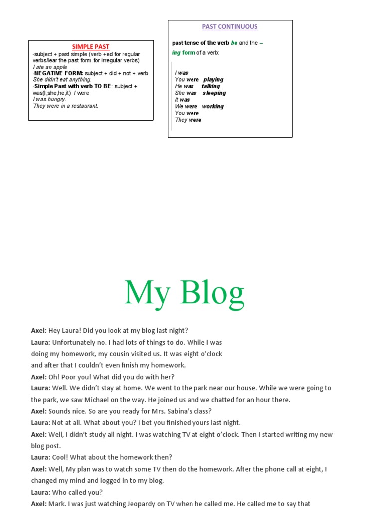 Past Cont Vs Past Simple - Reading - Freebie | PDF | Syntactic ...