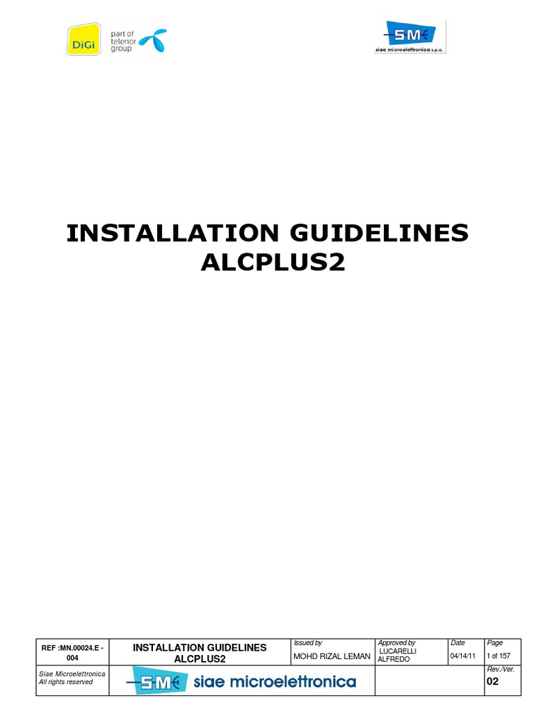 Installation Guidelines Alcplus2 | PDF | Electrical Connector ...