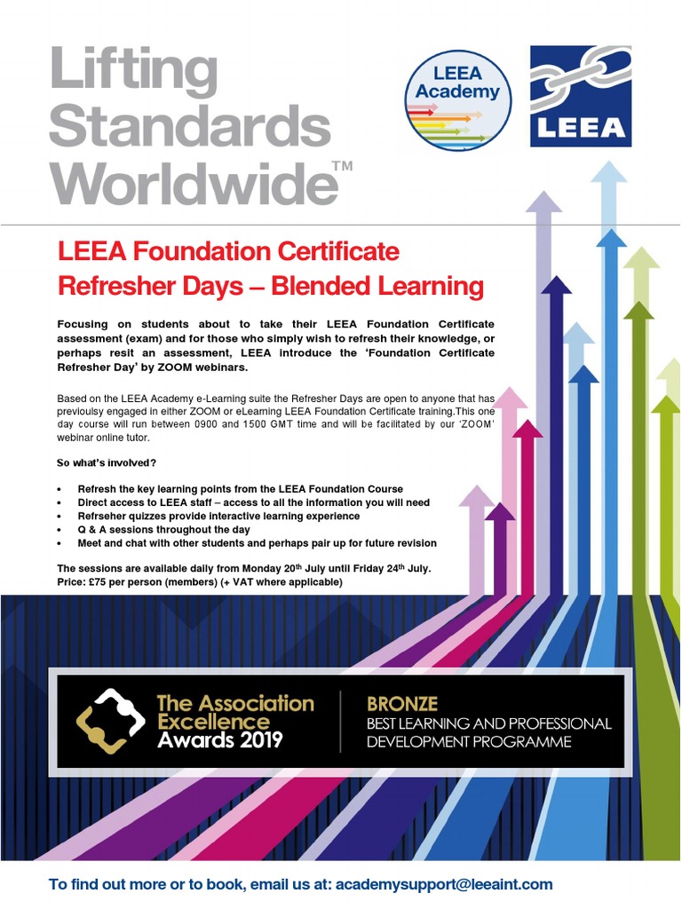 LEEA Foundation Certificate - Refresher Days | PDF