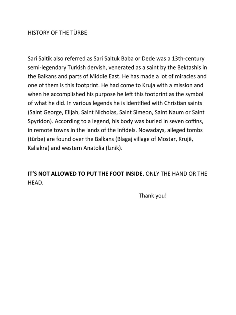 Sari Saltik: Legend and Türbe Sites | PDF | History