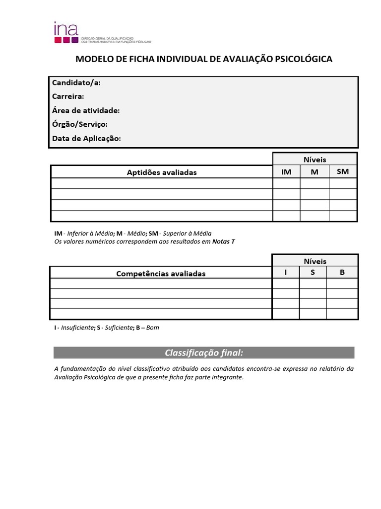 MODELO de Ficha Individual | PDF
